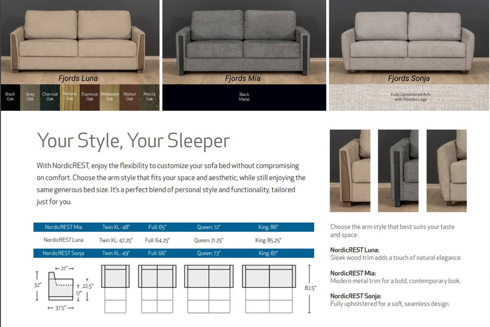 Fjords Sofa Sleeper Bed - Nationwide Delivery – Norway Comfort